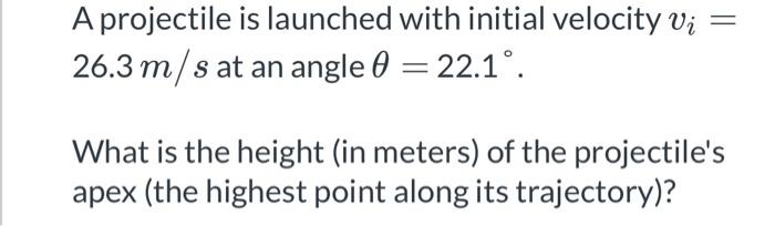 Solved A projectile is launched perfectly horizontally with | Chegg.com