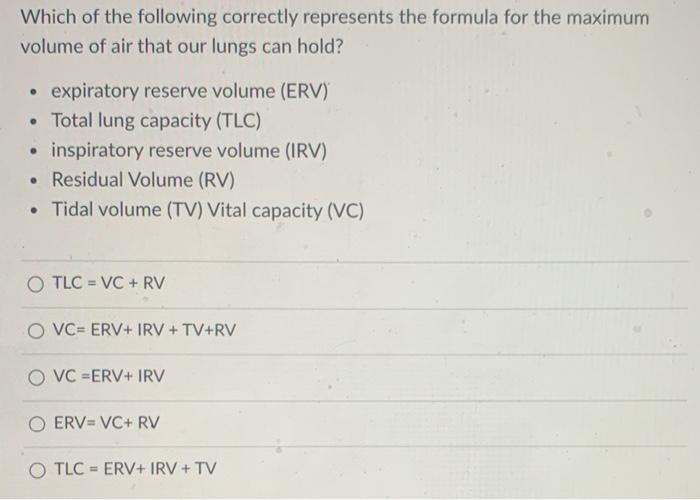 Solved Which of the following correctly represents the | Chegg.com