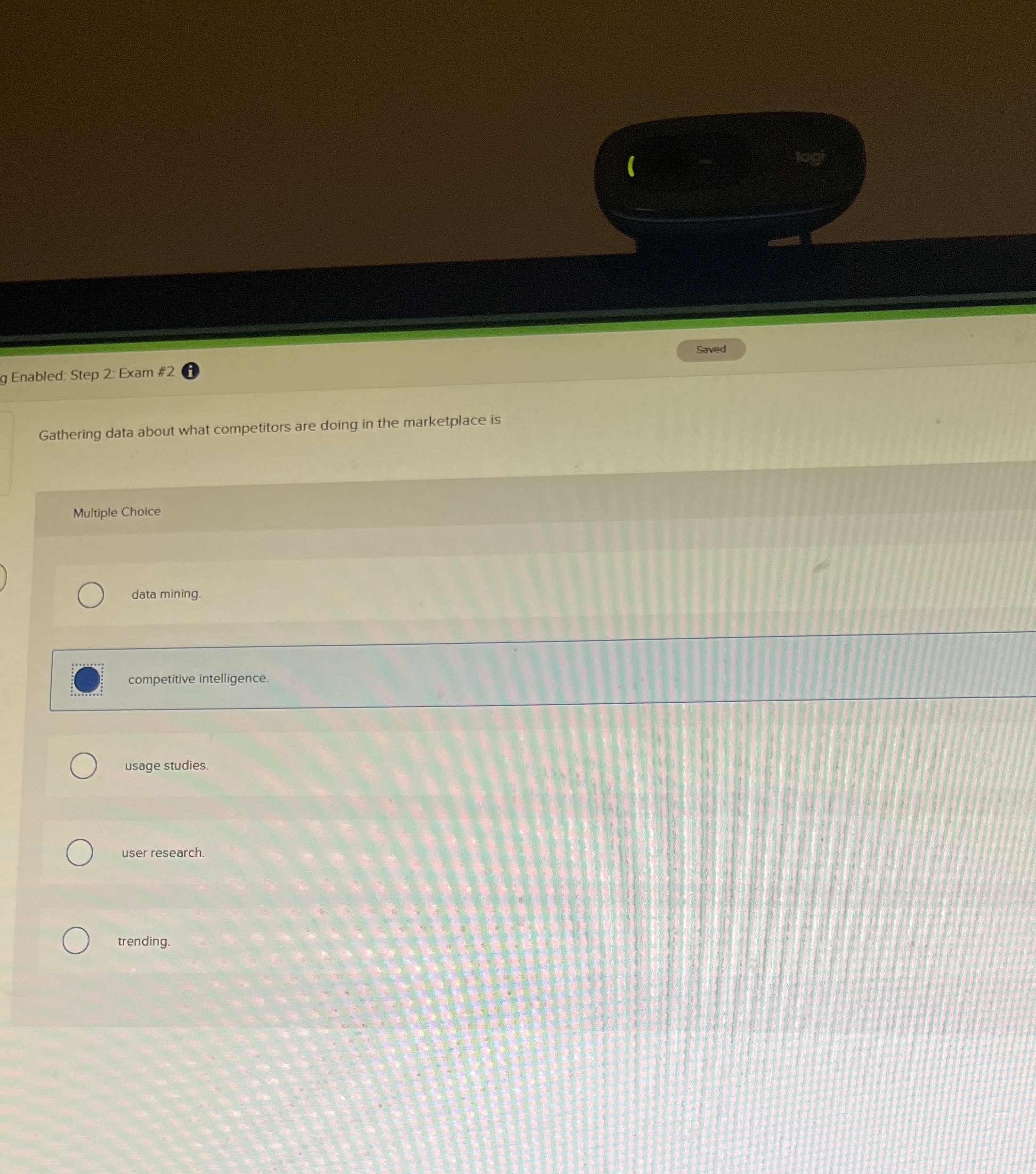 Solved g Enabled: Step 2: Exam #2Gathering data about what | Chegg.com