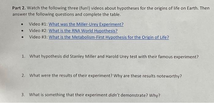 Solved Part 2. Watch the following three (fun!) videos about | Chegg.com