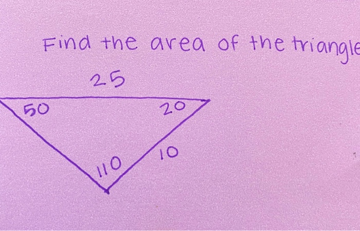Solved Find the area of the triangle 25 | Chegg.com