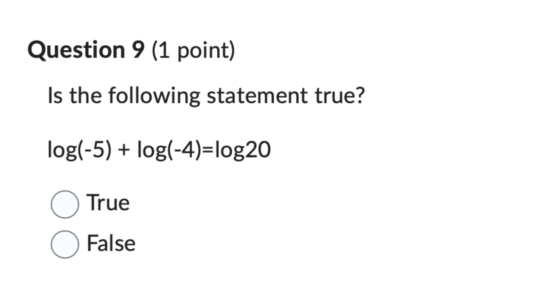 Solved Question 9 (1 ﻿point)Is the following statement | Chegg.com