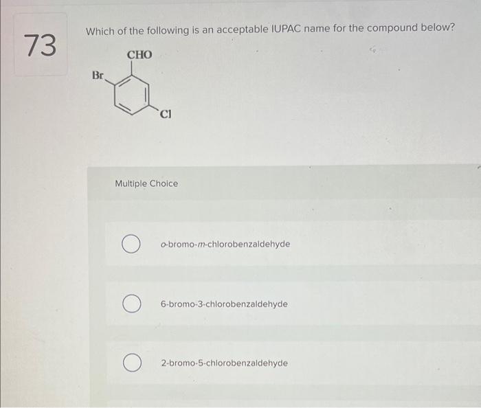Solved Which of the following is an acceptable IUPAC name | Chegg.com