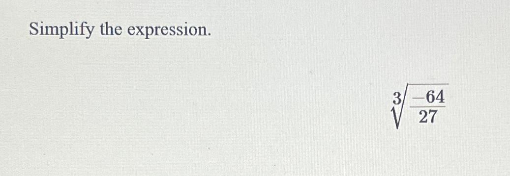 Solved Simplify the expression.-64273 | Chegg.com