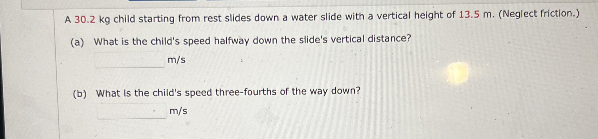 Solved A 30.2 ﻿kg child starting from rest slides down a | Chegg.com