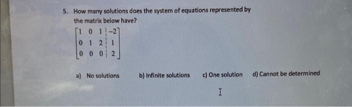 Solved 5. How many solutions does the system of equations | Chegg.com