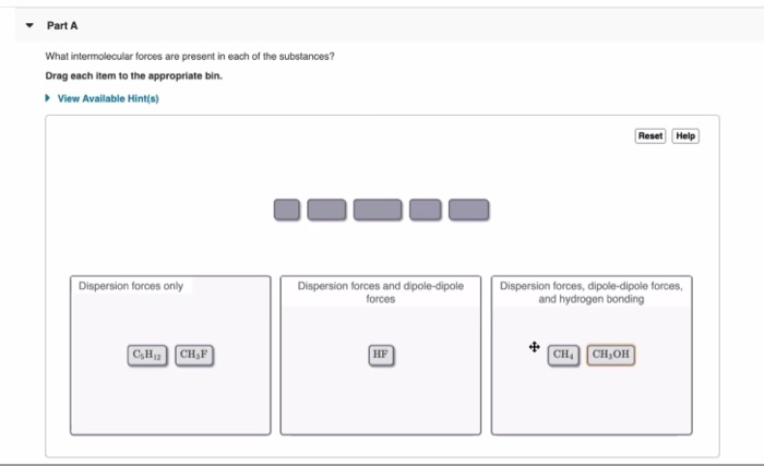 Solved Part A Rank the following types of interactions | Chegg.com