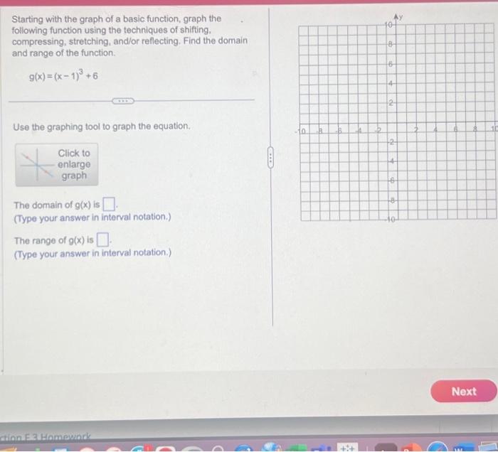 Solved Starting with the graph of a basic function, graph | Chegg.com