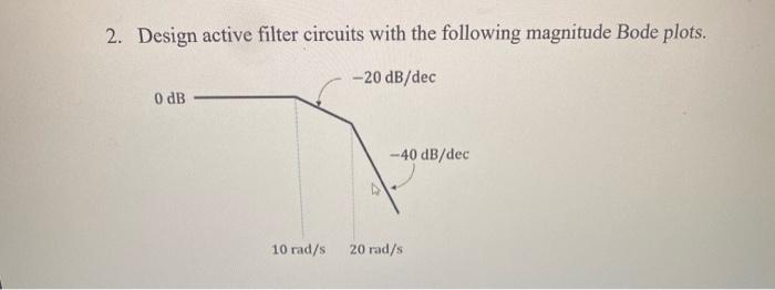 Solved Design active filter circuits with the following | Chegg.com