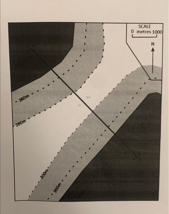 Solved draw a cross section area with the dip of 30 degree | Chegg.com