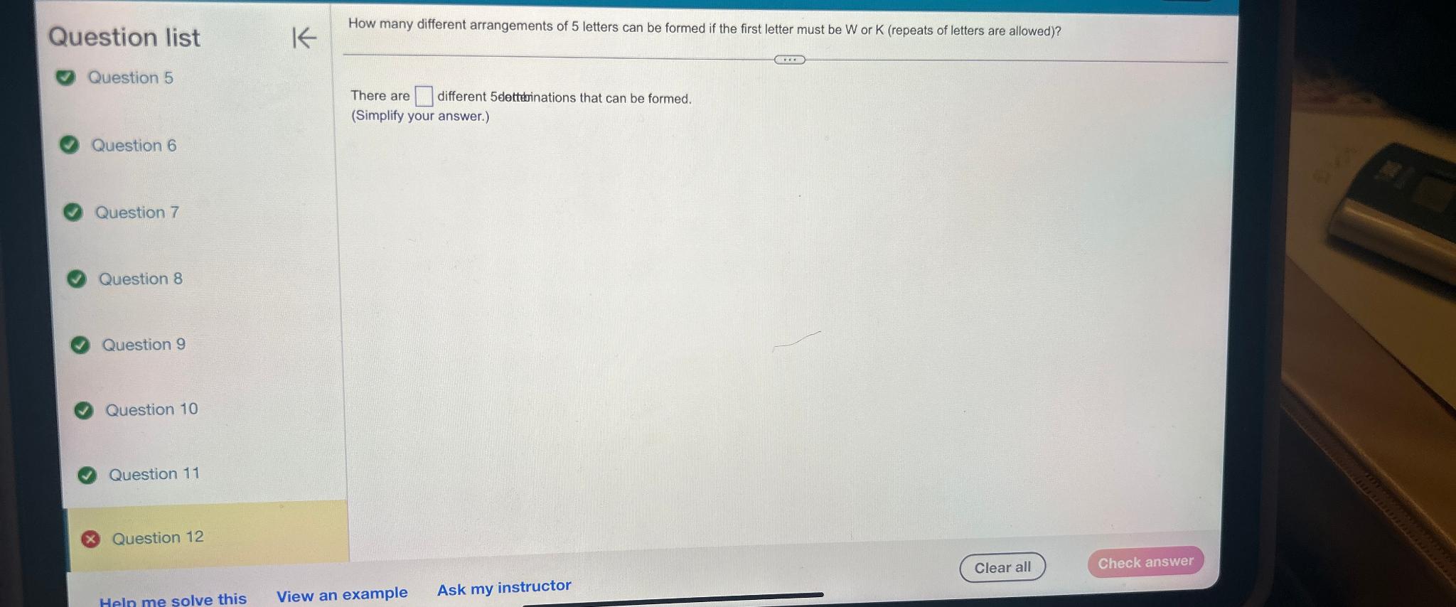 Solved Question listQuestion 5Question 6Question 7Question | Chegg.com