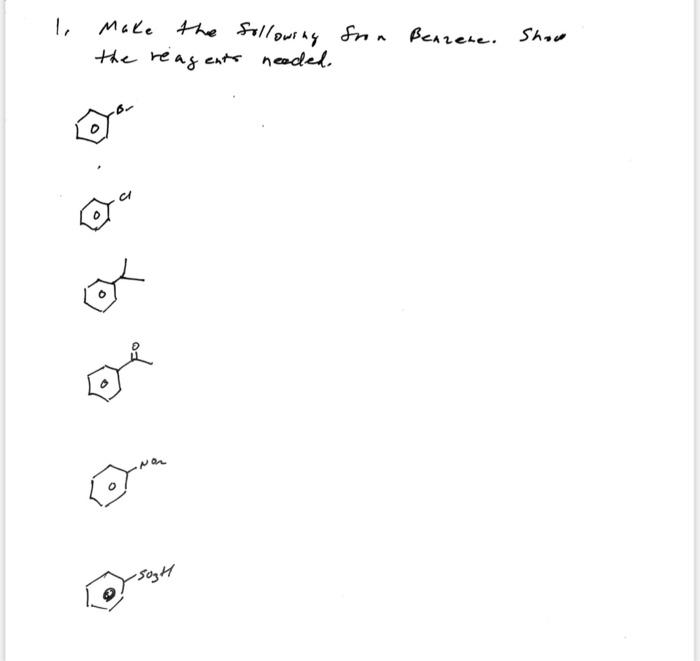 Solved 2. Show how to mike the Sollowing from toluene 1, | Chegg.com