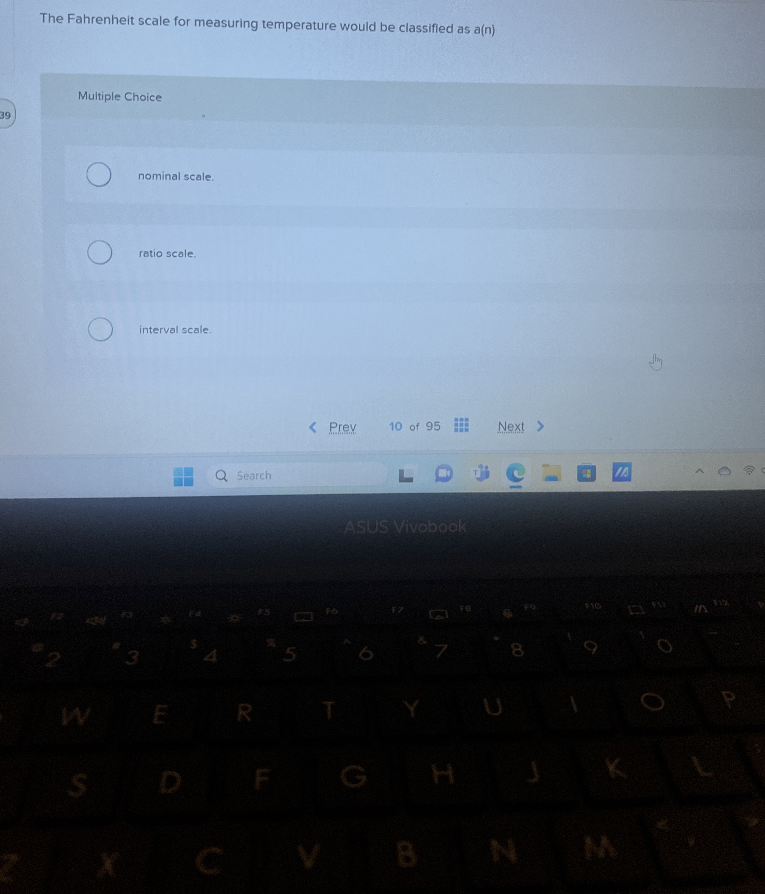 Solved The Fahrenheit scale for measuring temperature would | Chegg.com