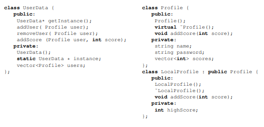 Draw a UML class diagram from the class definitions | Chegg.com
