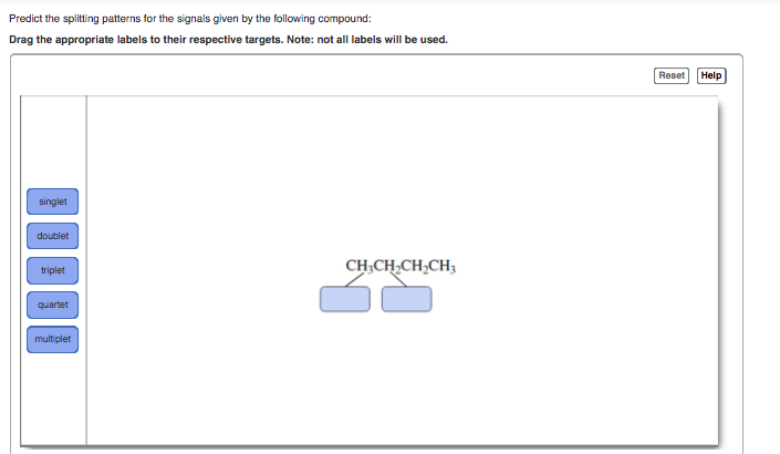 Solved Predict the splitting patterns for the signals given | Chegg.com Solved Predict the splitting patterns for the signals given | Chegg.com