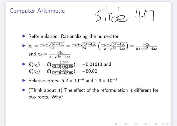 Solved 3. Reducing round-off error (a) (Slide 47) The effect | Chegg.com