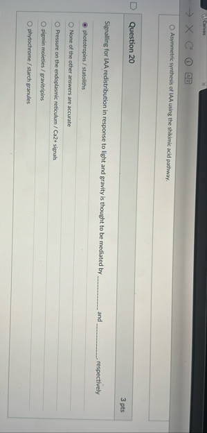 Solved CarvasAsymmetric synthesis of IAA using the shikimic | Chegg.com