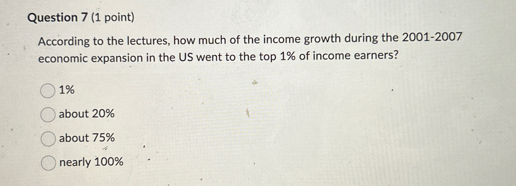 Solved Question 7 (1 ﻿point)According to the lectures, how | Chegg.com