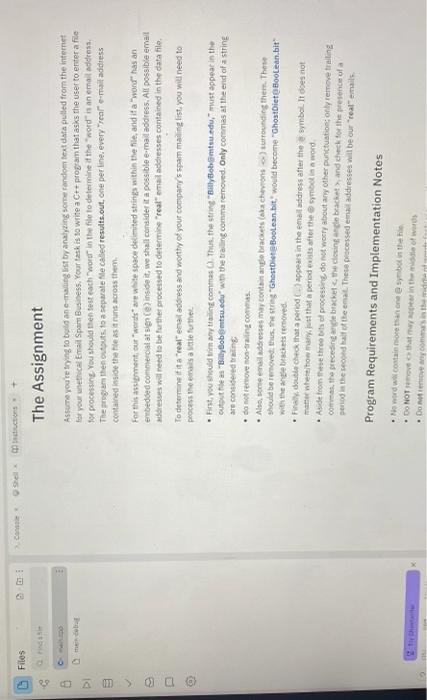 Solved The Assignment Assume you're trying to burd an | Chegg.com