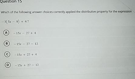 Solved Which of the following answer choices correctly | Chegg.com