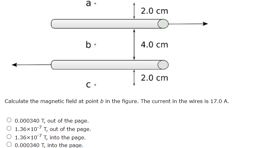 Solved Calculate the magnitude of the magnetic field at | Chegg.com