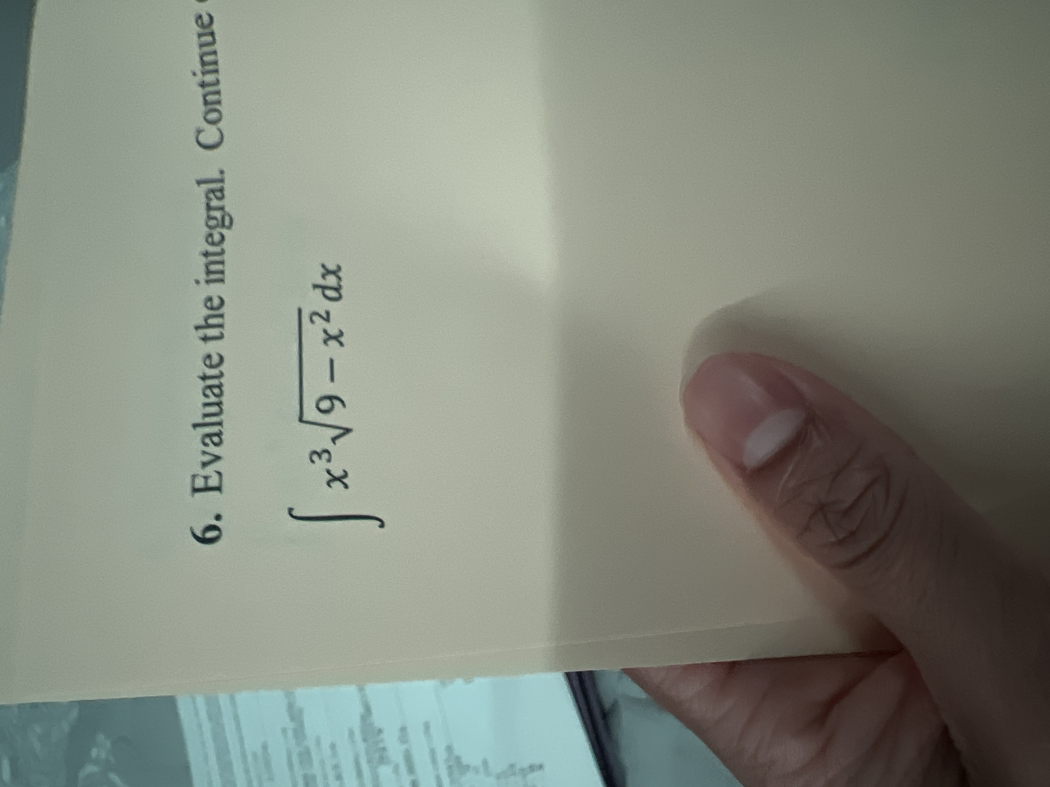 Solved Evaluate the integral. Continue∫﻿﻿x39-x22dx | Chegg.com