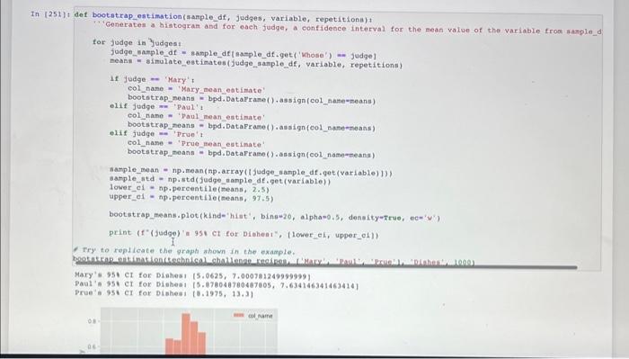 Solved bootstrap_estimation(technical_challenge_recipes, | Chegg.com