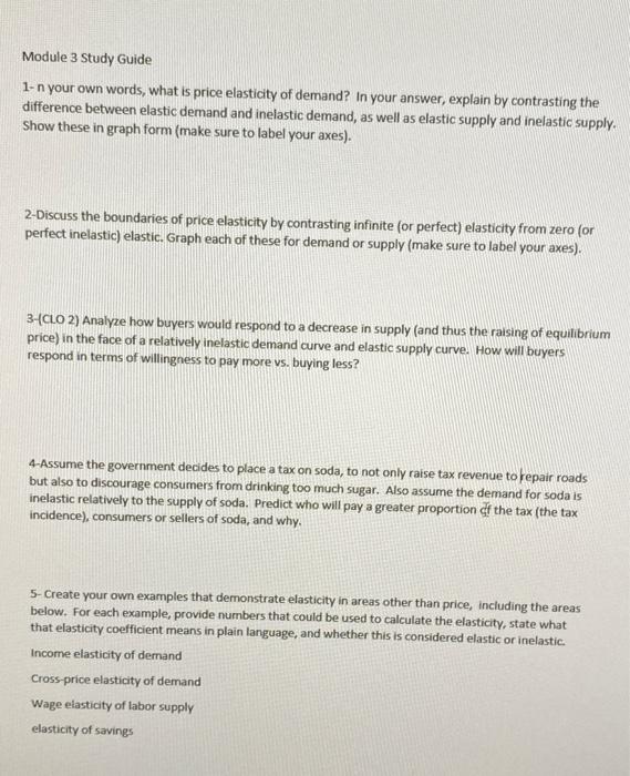 Solved Module 3 Study Guide 1-n your own words, what is | Chegg.com