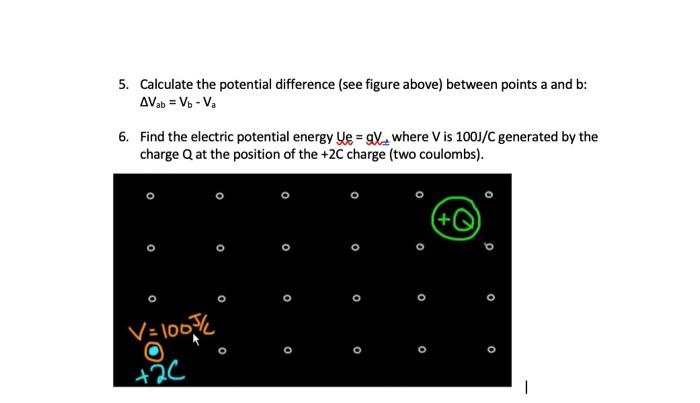 Solved 5. Calculate the potential difference (see figure | Chegg.com