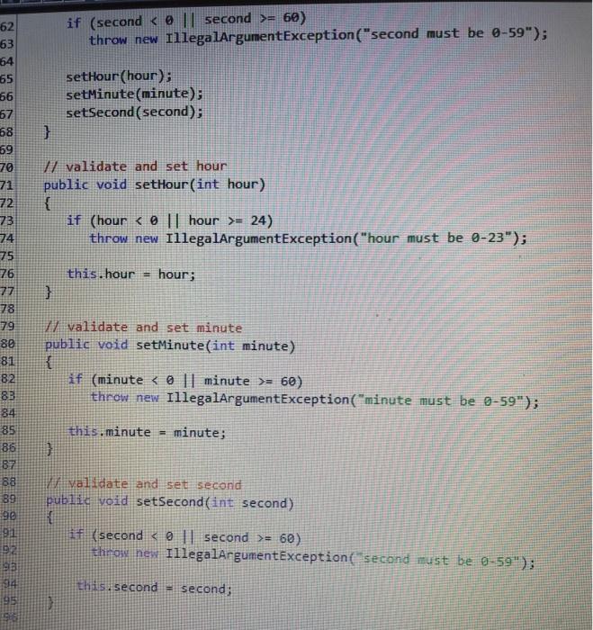 Solved ASSIGNMENT 1 INSTRUCTIONS Using the Time2.java and | Chegg.com