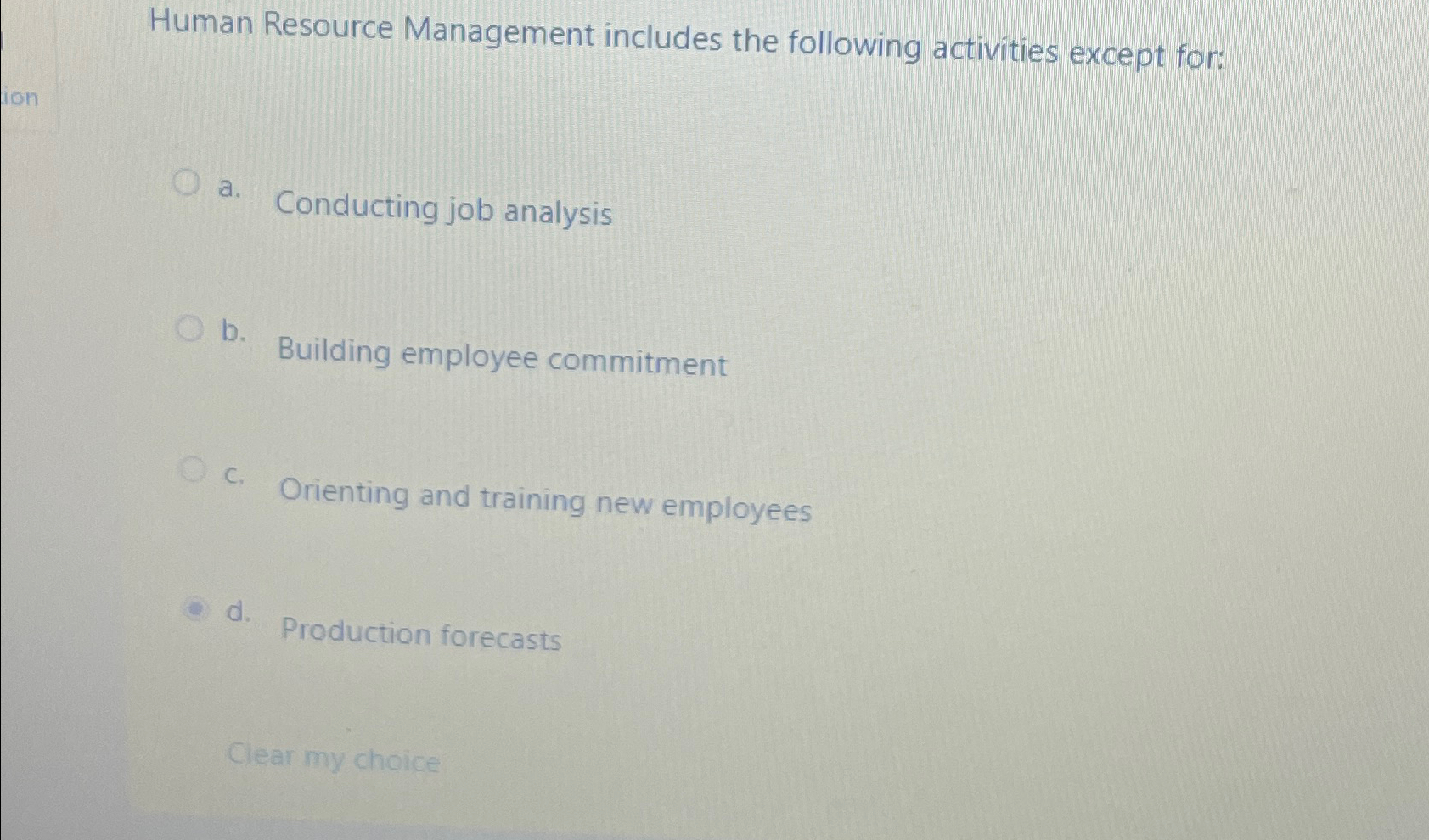 Solved Human Resource Management includes the following | Chegg.com
