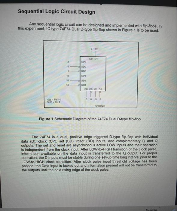 Solved Sequential Logic Circuit Design Any sequential logic | Chegg.com