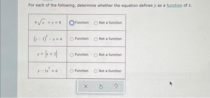 Solved For each of the following, determine whether the | Chegg.com