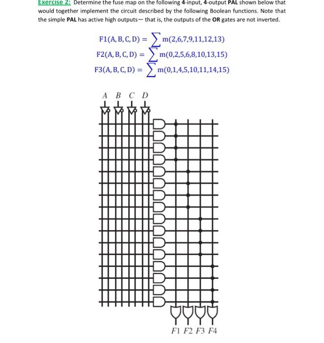 Solved Exercise 2: Determine the fuse map on the following | Chegg.com