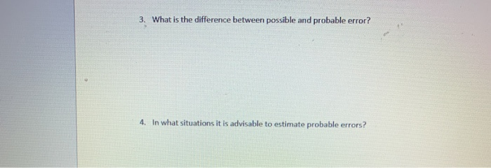 Solved 1. Explain what is the Level 2 of Error Analysis 3. | Chegg.com
