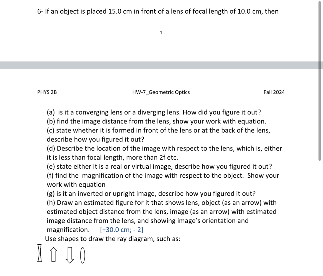 Solved 6- ﻿If an object is placed 15.0 ﻿cm in front of a | Chegg.com