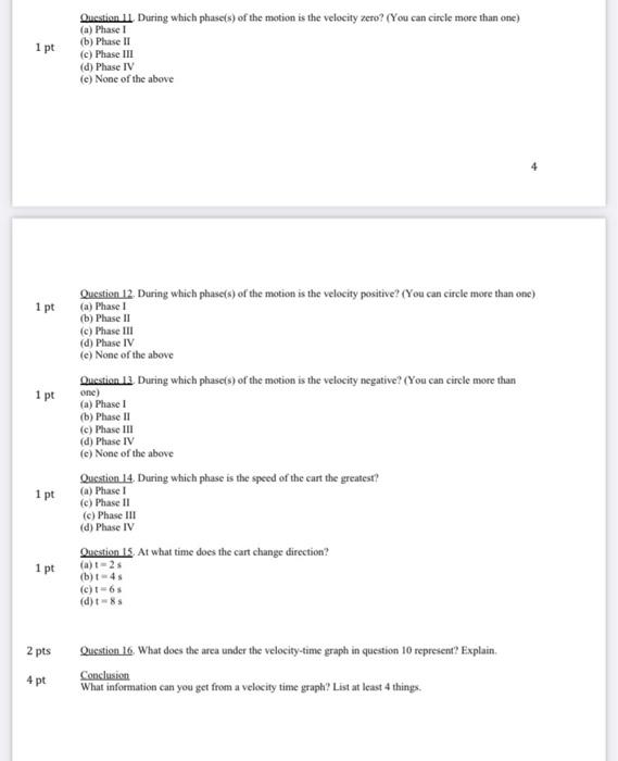Solved Motion Diagrams Question 1. A motion diagram is shown | Chegg.com