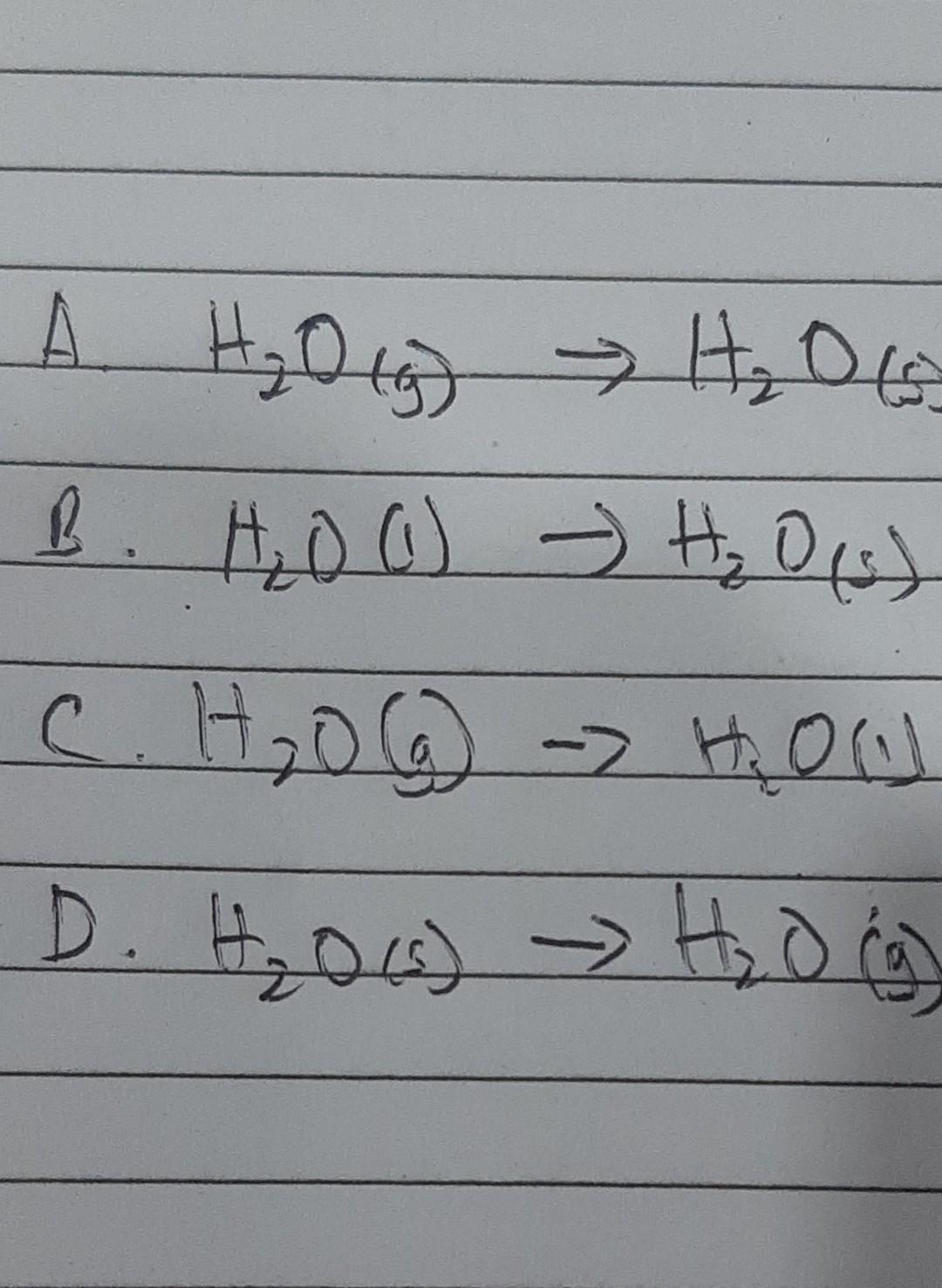 Solved which of the following phase transitions would be | Chegg.com