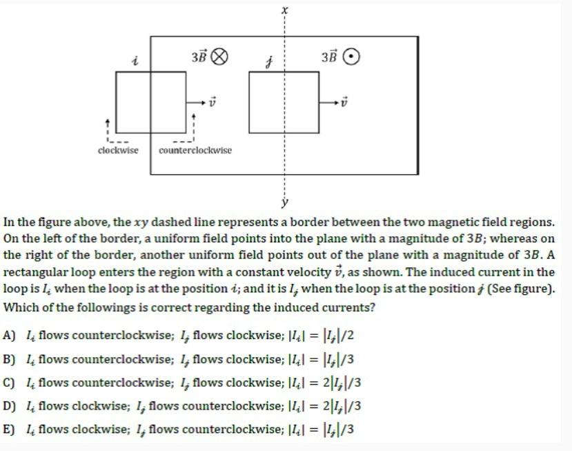 Solved In the figure above, the xy dashed line represents a | Chegg.com