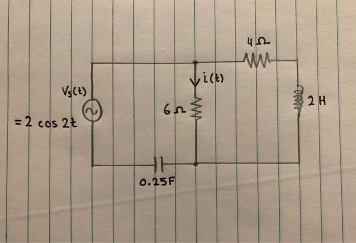 Solved Determine current i(t) using voltage divider | Chegg.com