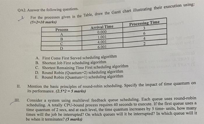 Solved Qa2 Answer The Following Questions 5× A First