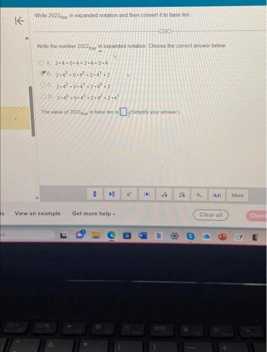 Solved K ch Write 2022four in expanded notation and then | Chegg.com