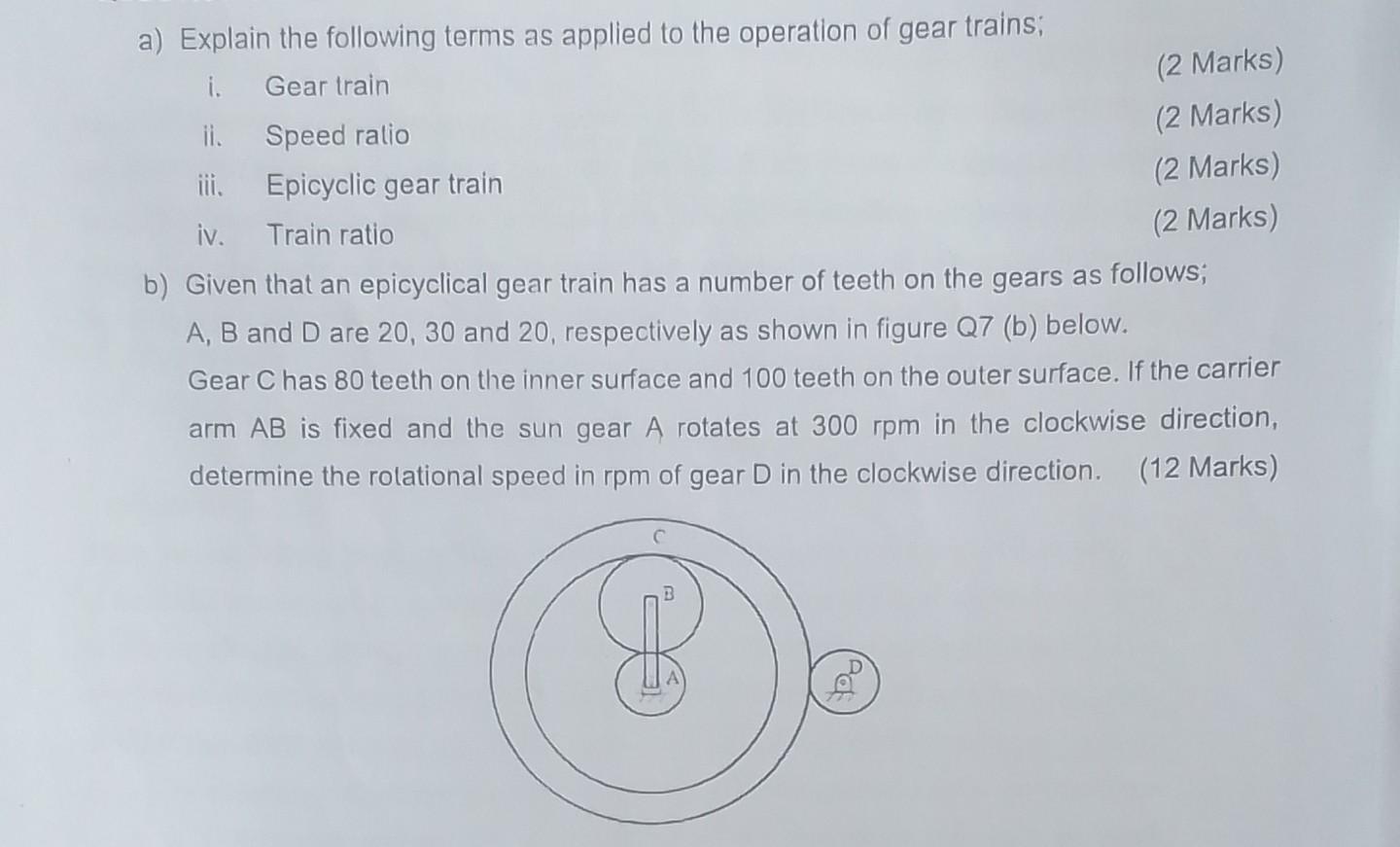 Solved a) Explain the following terms as applied to the | Chegg.com