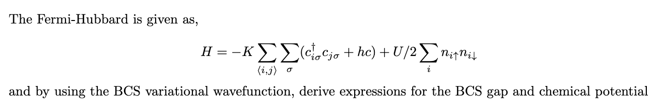 Solved The Fermi-Hubbard is given | Chegg.com