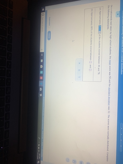 Solved diculations hom a normal distribution On a nationwide | Chegg.com