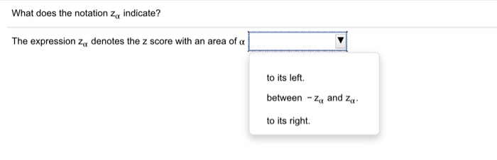 Solved What does the notation Za indicate? The expression Za | Chegg.com