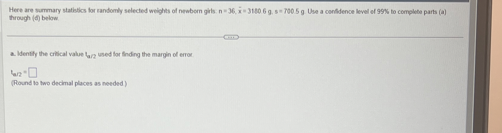 Here are summary statistics for randomly selected | Chegg.com