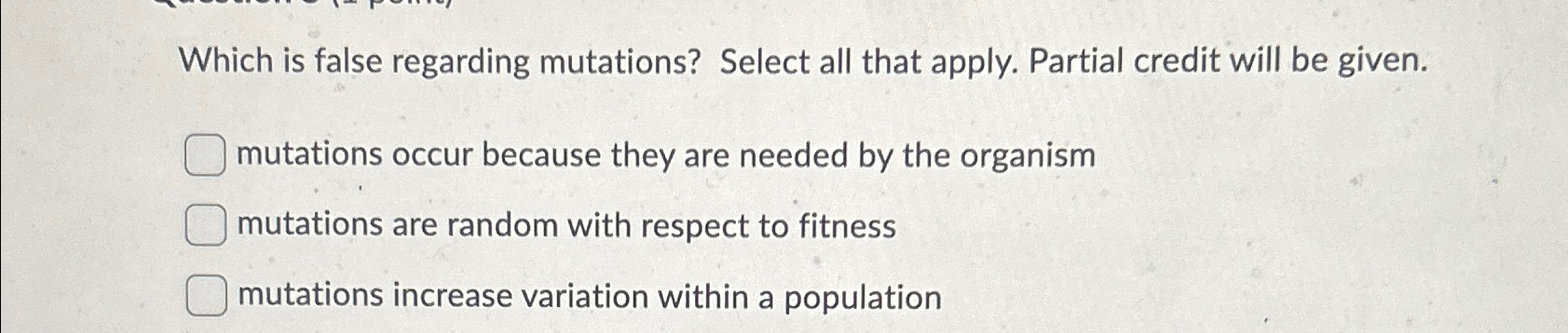 Solved Which is false regarding mutations? Select all that | Chegg.com