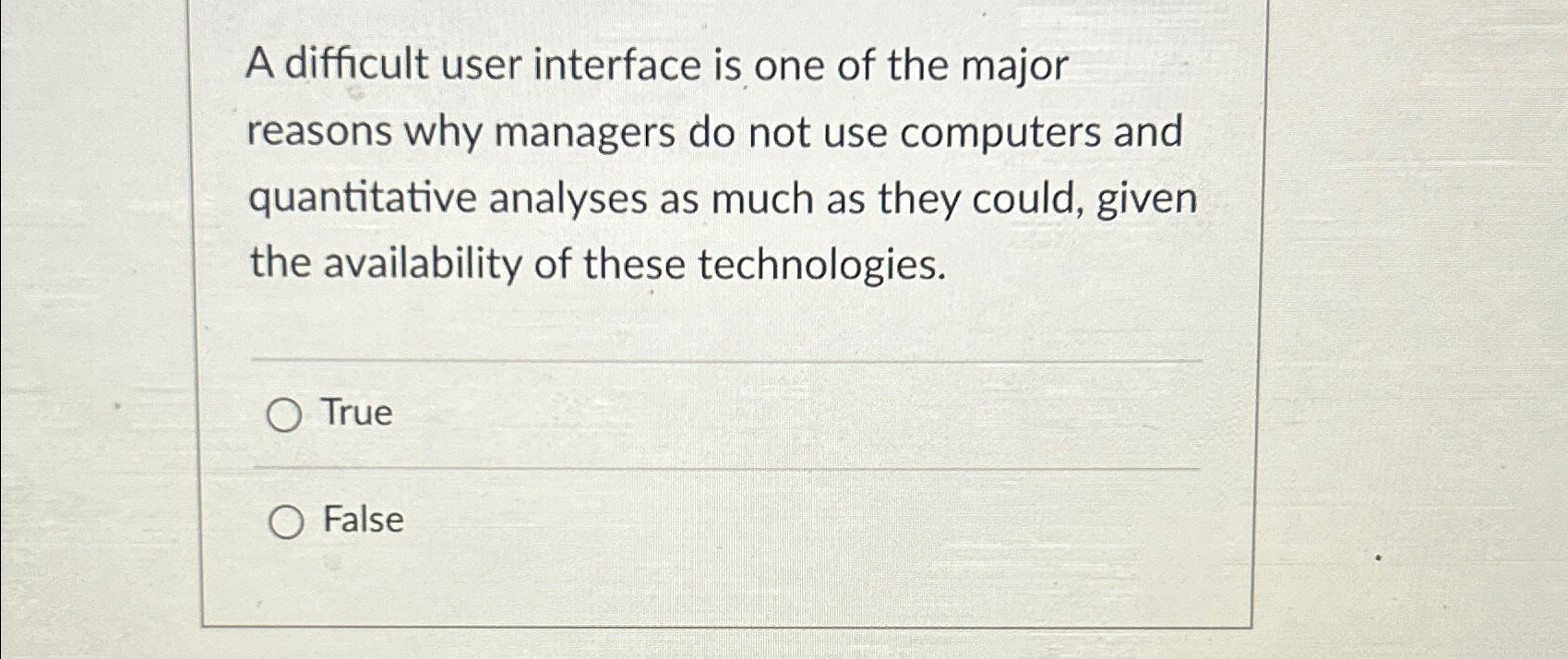 Solved A difficult user interface is one of the major | Chegg.com