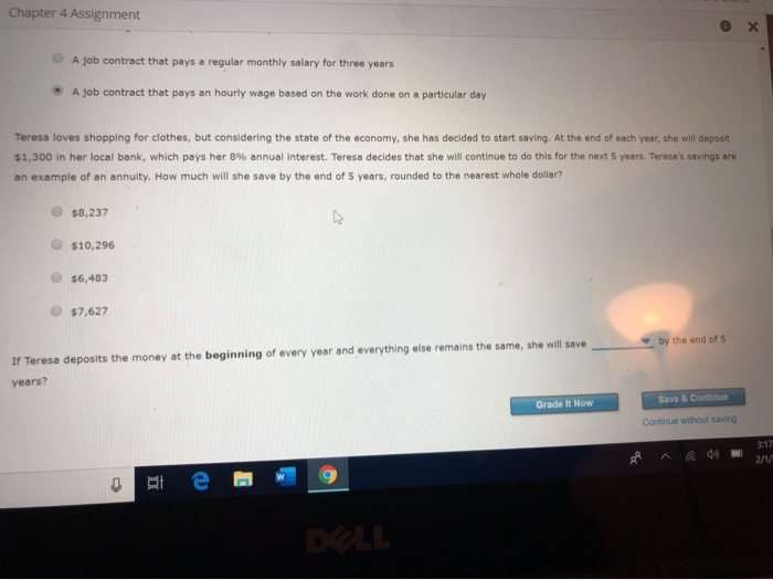 Solved Chapter 4 Assignment A job contract that pays a | Chegg.com